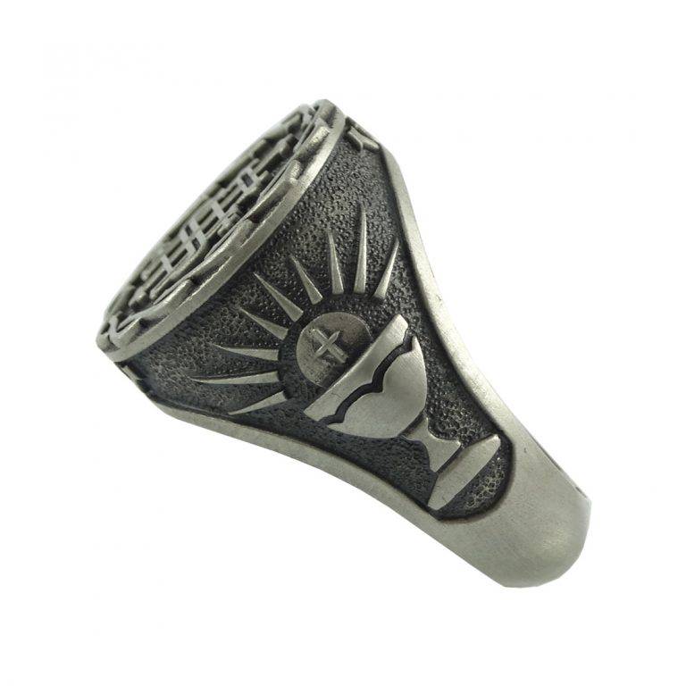 Silver 925 IHS The Holy Name of Jesus Mens Custom Made Religious ring ...