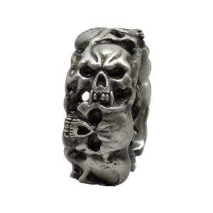 Silver 925 Custom Made Scull Band Masonic Memento mori Mens Biker Ring ...