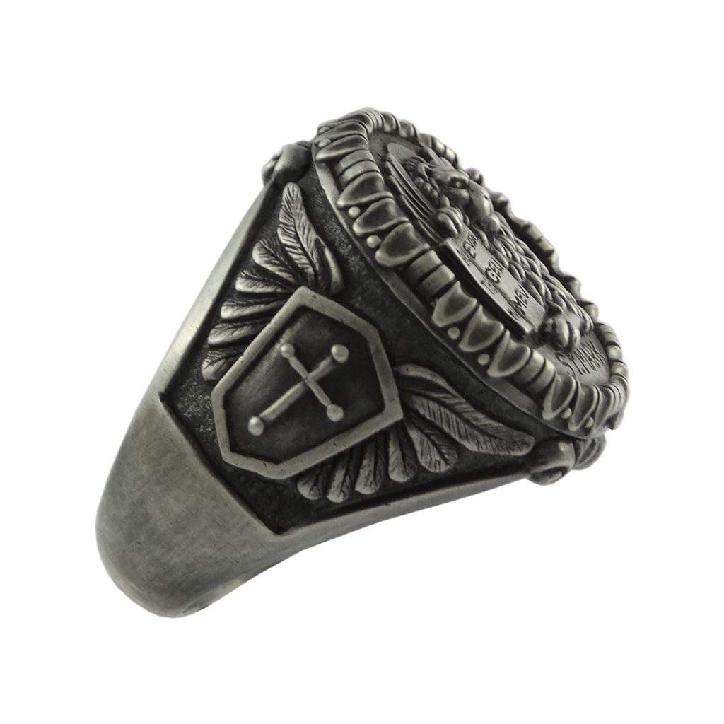 Silver Mens Ring Venetian Winged Lion of St Mark the Evangelist the ...