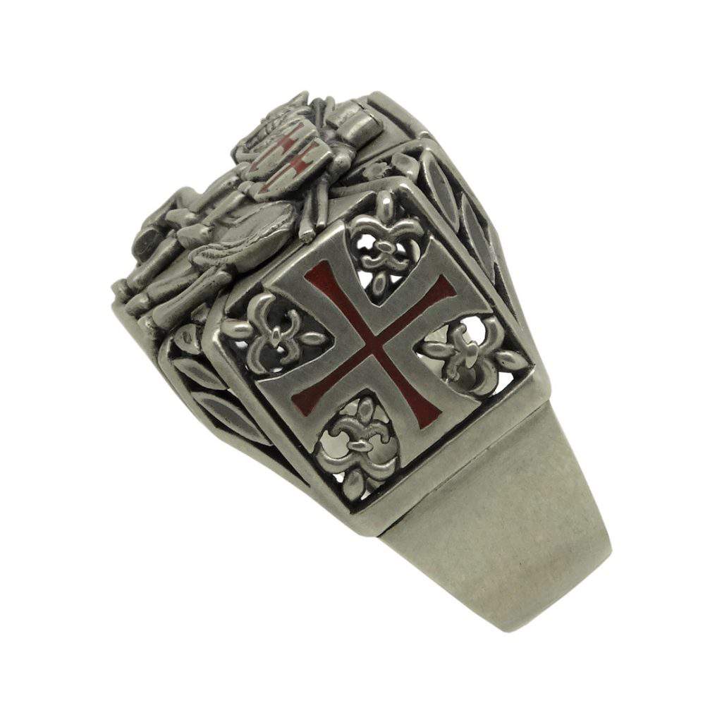 Two Knight Templars, Fellow-Soldiers of Christ men's ring | Secretium