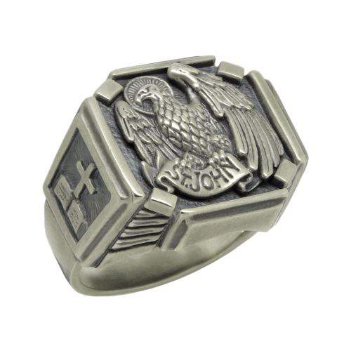 Custom Made Saint John Religious Men's Ring | Secretium