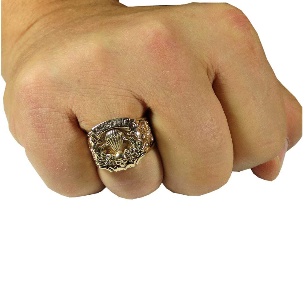 14K Yellow Solid Gold US Army Airborne Parachutist Jump Wing Soldier ...