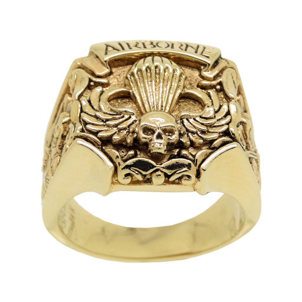 14K Yellow Solid Gold US Army Airborne Parachutist Jump Wing Soldier ...