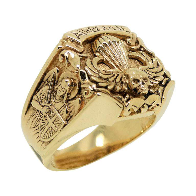 14K Yellow Solid Gold US Army Airborne Parachutist Jump Wing Soldier ...