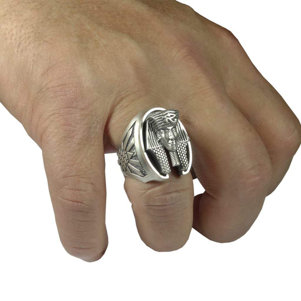 Sterling Silver 925 Custom Made "TUTANKHAMUN" Egyptian Pharaoh King Tut ...