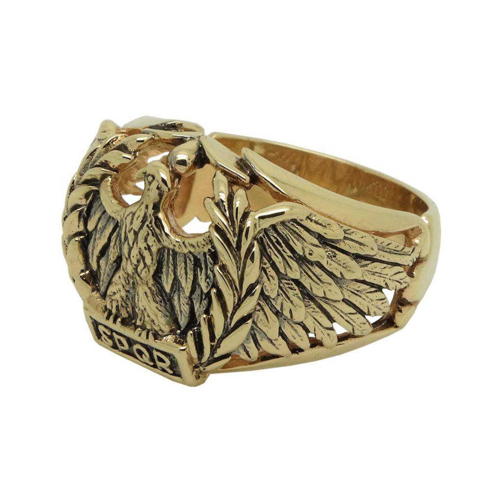 Roman Empire S.P.Q.R 14K gold men's ring | Secretium