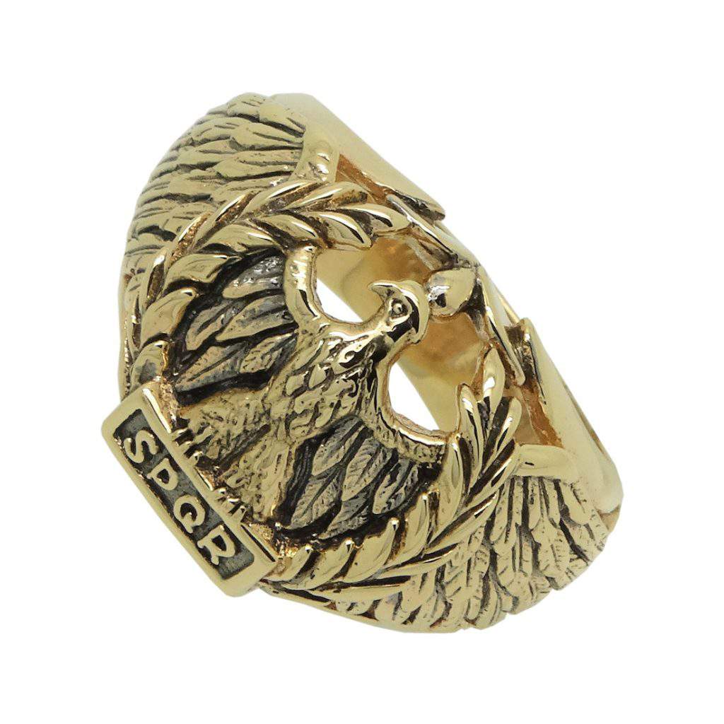 Roman Empire S.P.Q.R 14K gold men's ring | Secretium