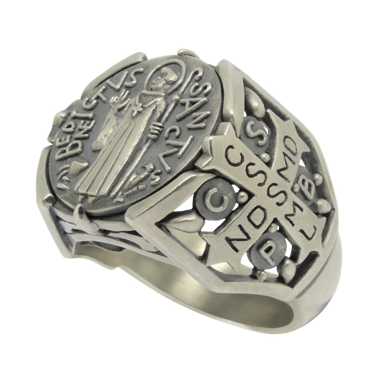 925 Sterling Silver Handmade Christian/Roman Catholic "Saint Benedict ...