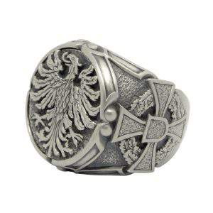 German Federal Eagle Seal sterling silver men's ring | Secretium