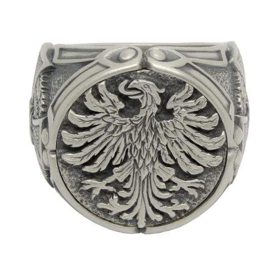 German Federal Eagle Seal sterling silver men's ring | Secretium