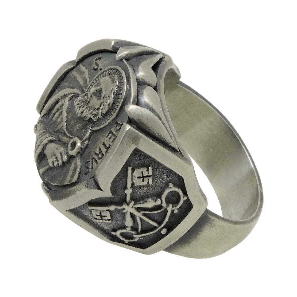 Christian Roman Catholic St. Peter "Pope and Patriarch" sterling silver ...