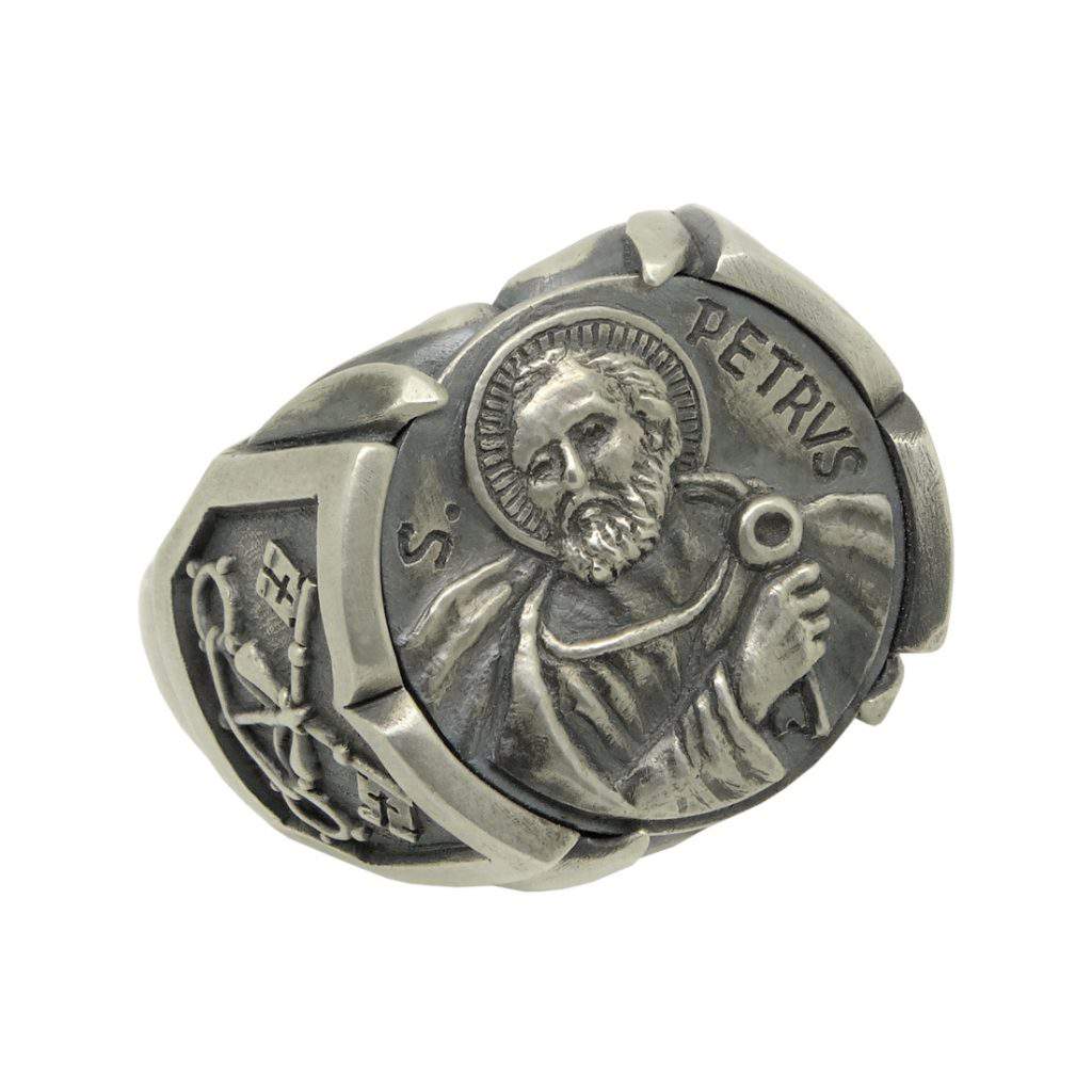 Christian Roman Catholic St. Peter "Pope and Patriarch" sterling silver ...