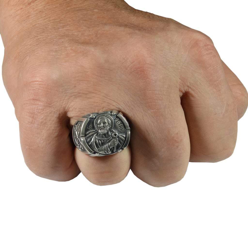 Christian Roman Catholic St. Peter "Pope and Patriarch" sterling silver ...