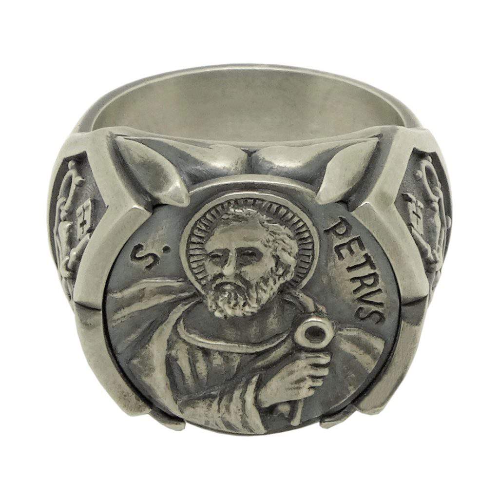 Christian Roman Catholic St. Peter "Pope and Patriarch" sterling silver ...