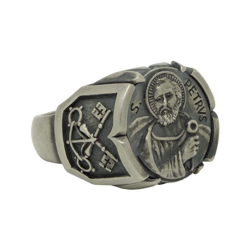 Christian Roman Catholic St. Peter "Pope and Patriarch" sterling silver ...