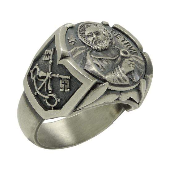 Christian Roman Catholic St. Peter "Pope and Patriarch" sterling silver ...