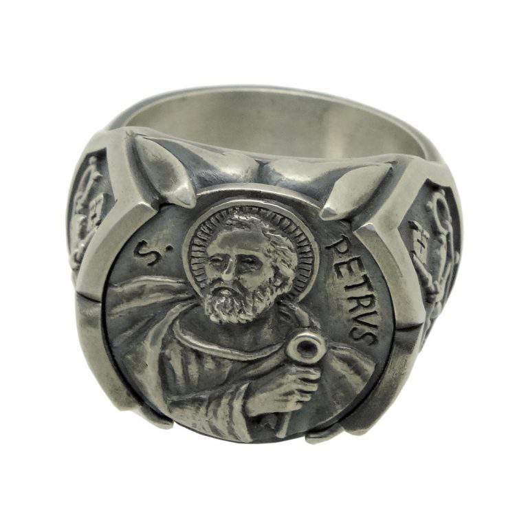 Christian Roman Catholic St. Peter "Pope and Patriarch" sterling silver ...