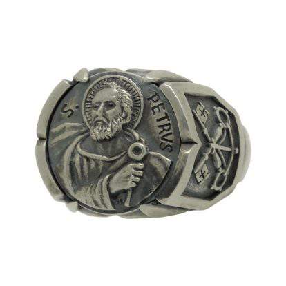 Christian Roman Catholic St. Peter "Pope and Patriarch" sterling silver ...
