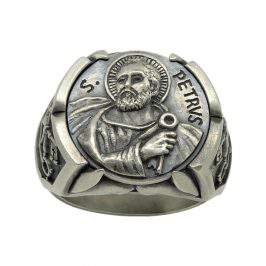 Christian Roman Catholic St. Peter "Pope and Patriarch" sterling silver ...