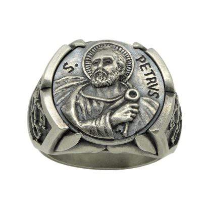 Christian Roman Catholic St. Peter "Pope and Patriarch" sterling silver ...
