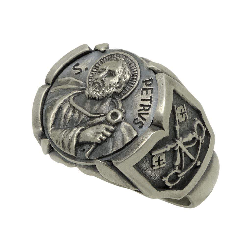 Christian Roman Catholic St. Peter "Pope and Patriarch" sterling silver ...