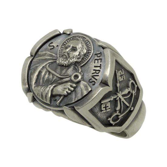 Christian Roman Catholic St. Peter "Pope and Patriarch" sterling silver ...