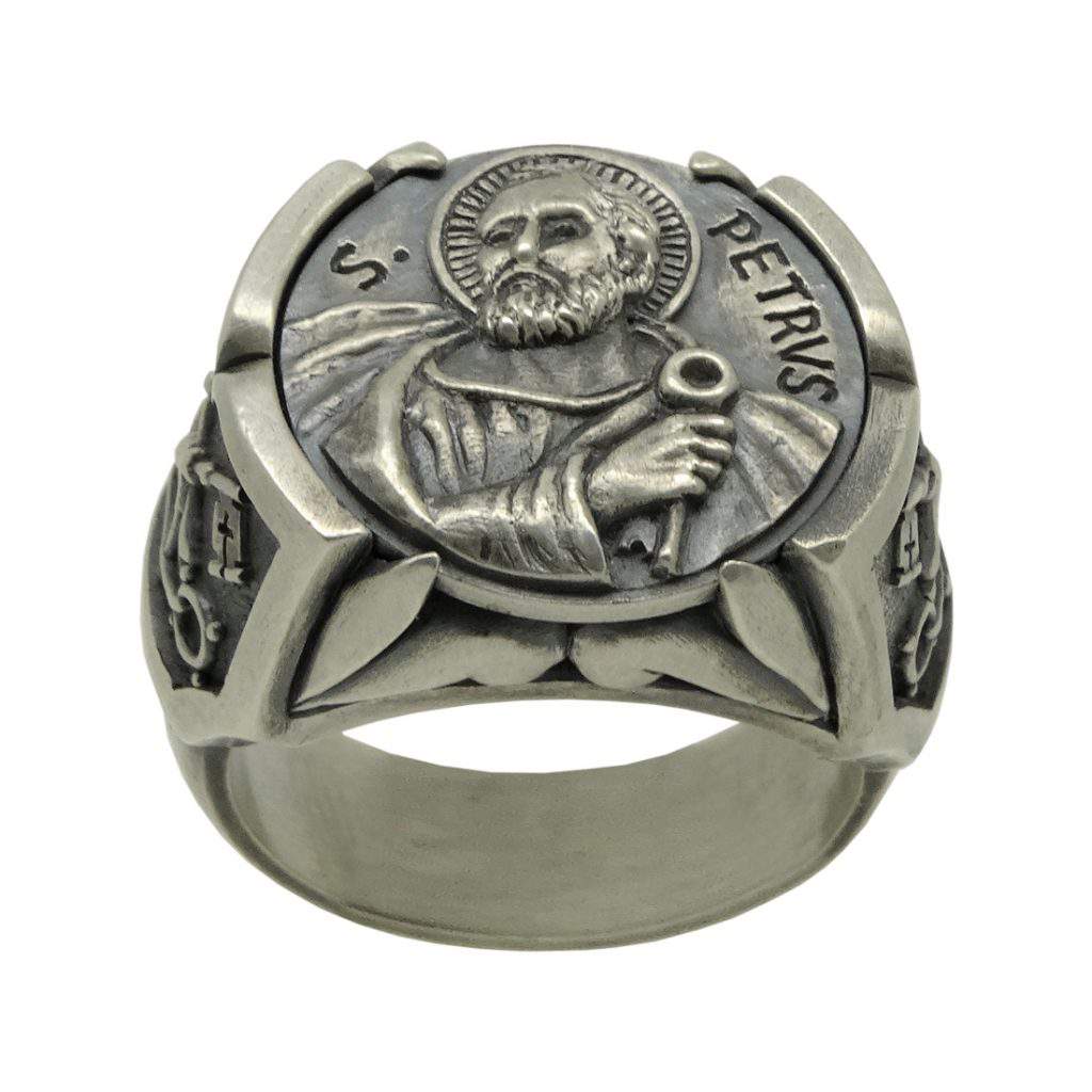 Christian Roman Catholic St. Peter "Pope and Patriarch" sterling silver ...