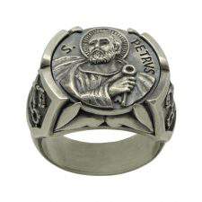 Christian Roman Catholic St. Peter "Pope and Patriarch" sterling silver ...