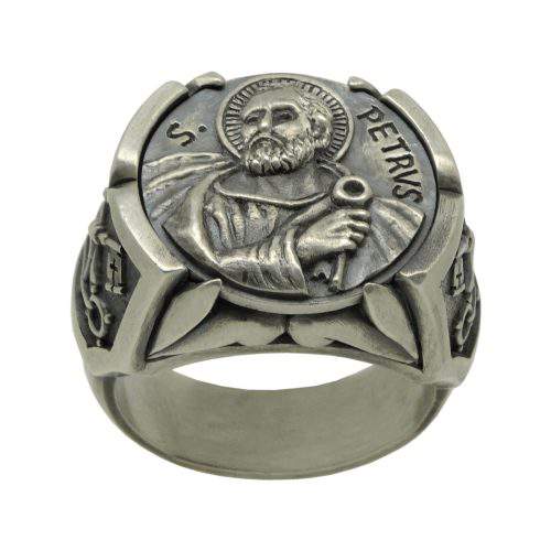 Christian Roman Catholic St. Peter "Pope and Patriarch" sterling silver ...