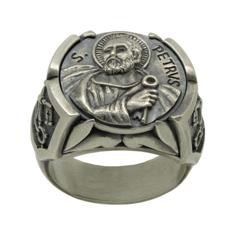 Christian Roman Catholic St. Peter "Pope and Patriarch" sterling silver ...