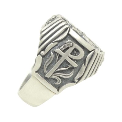 Roman Catholic "St. Christopher" silver men's ring | Secretium