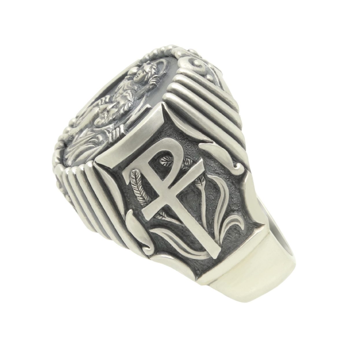 Roman Catholic "St. Christopher" silver men's ring | Secretium