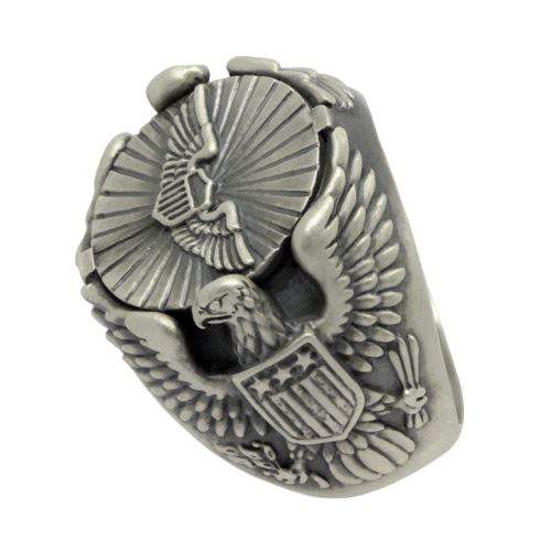 US Army Aviator American eagle sterling silver 925 men's ring | Secretium