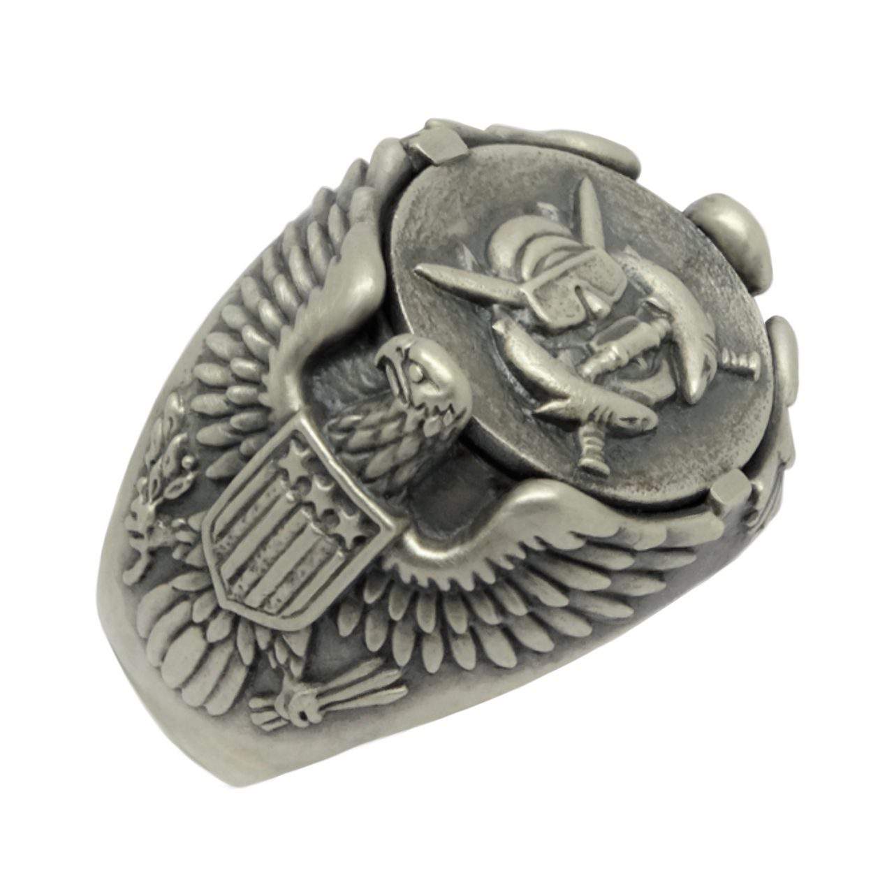 SILVER 925 US ARMY SPECIAL OPERATIONS DIVER CUSTOM MADE AMERICAN EAGLE ...