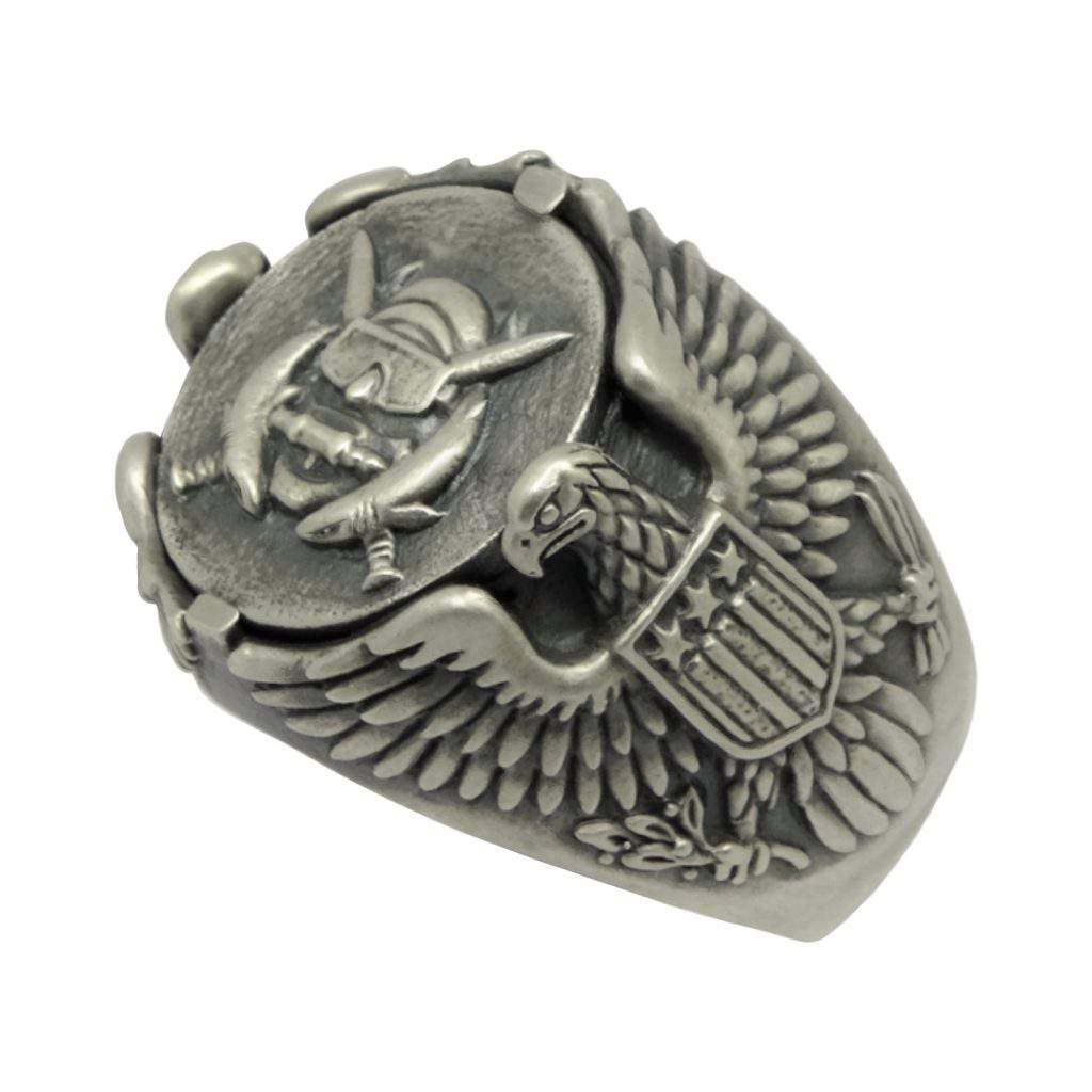 SILVER 925 US ARMY SPECIAL OPERATIONS DIVER CUSTOM MADE AMERICAN EAGLE ...