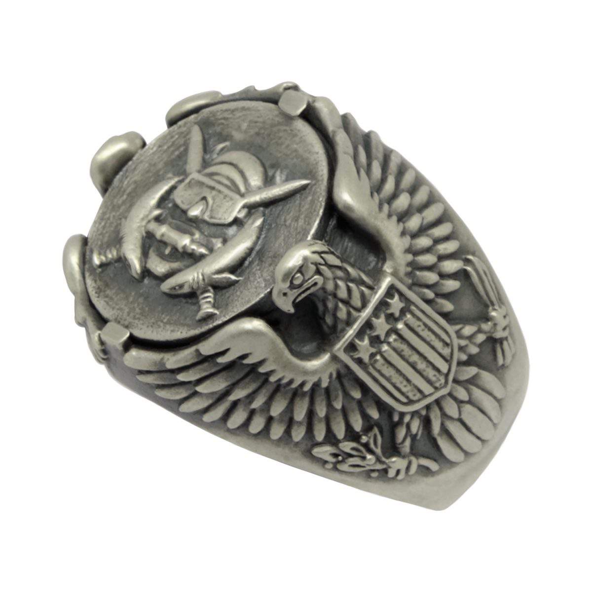 SILVER 925 US ARMY SPECIAL OPERATIONS DIVER CUSTOM MADE AMERICAN EAGLE ...