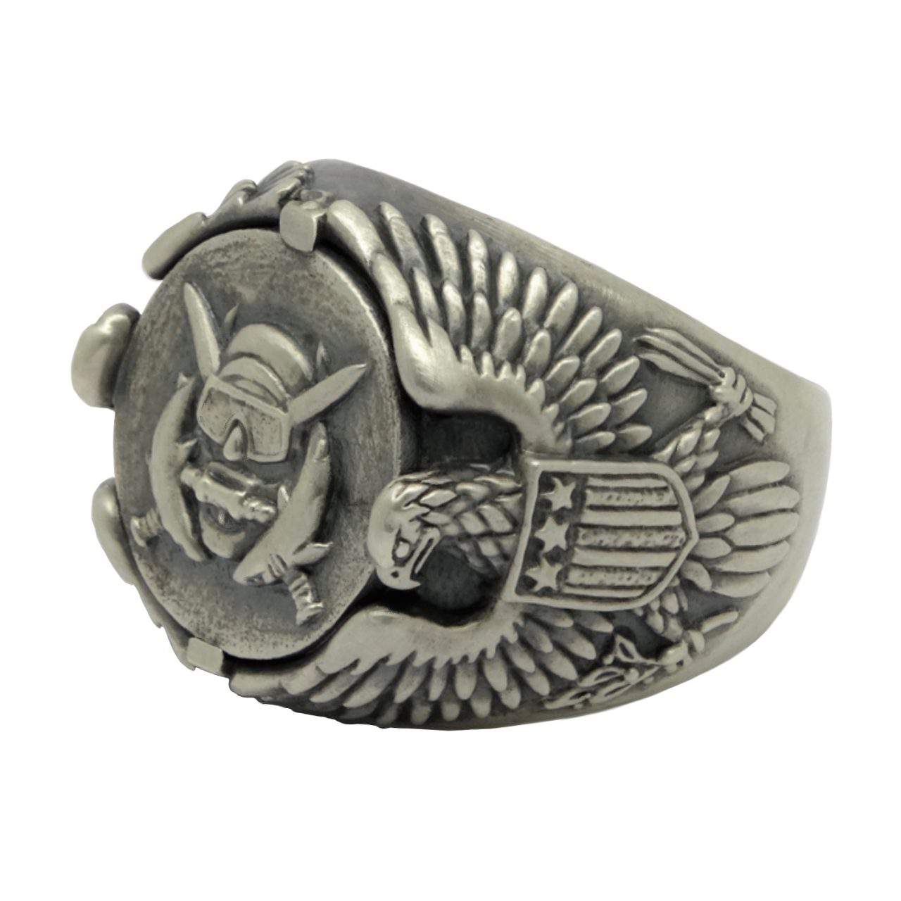 SILVER 925 US ARMY SPECIAL OPERATIONS DIVER CUSTOM MADE AMERICAN EAGLE ...