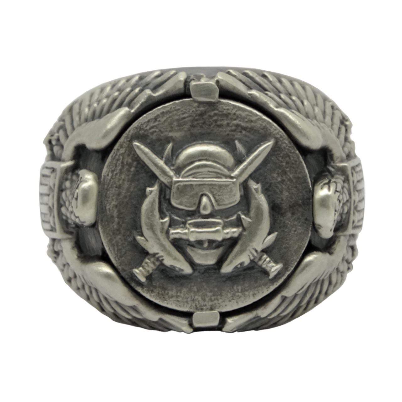 SILVER 925 US ARMY SPECIAL OPERATIONS DIVER CUSTOM MADE AMERICAN EAGLE ...
