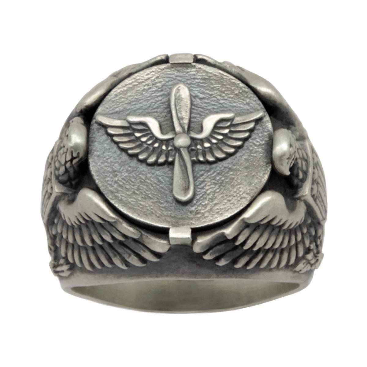 US Army, Air service, Aviator American eagle sterling silver men's ring ...