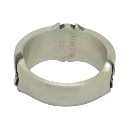 SILVER 925 US NAVY SUBMARINE WARFARE AMERICAN EAGLE BIKER MENS BAND ...