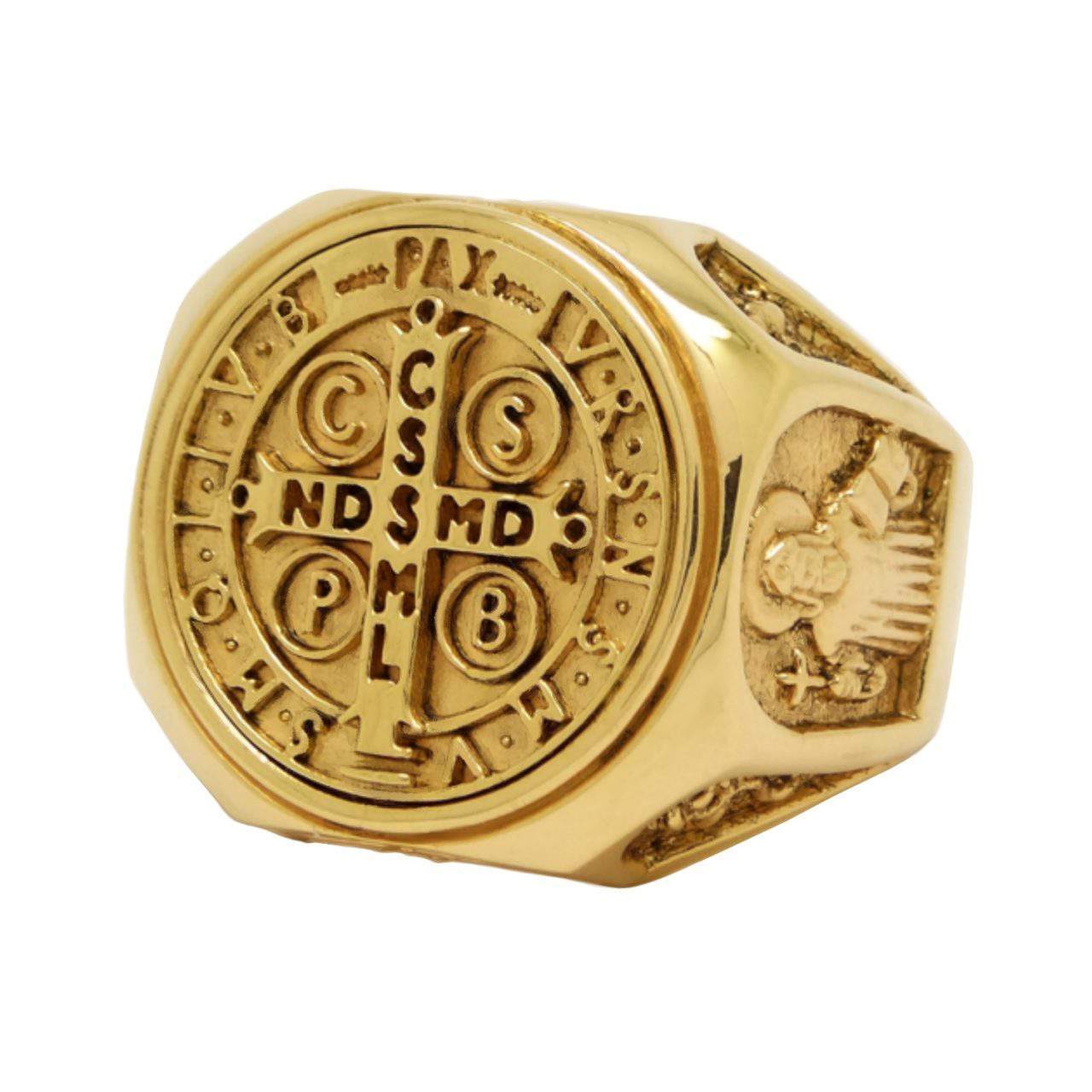 14K SOLID GOLD HEAVY Custom made Christian Roman Catholic "Saint ...