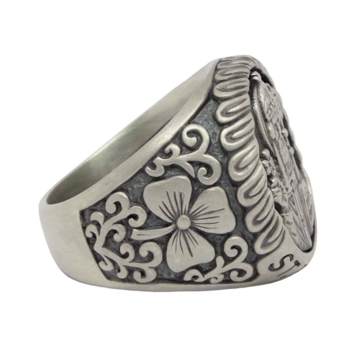 SAINT PATRICK "APOSTLE OF IRELAND" STERLING SILVER 925 SHAMROCK MENS ...