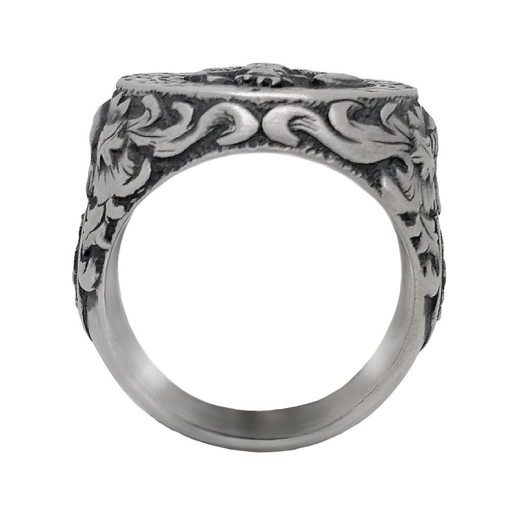 Sigil of Abraxas Sterling Silver 925, Knights Templar Men's ring ...