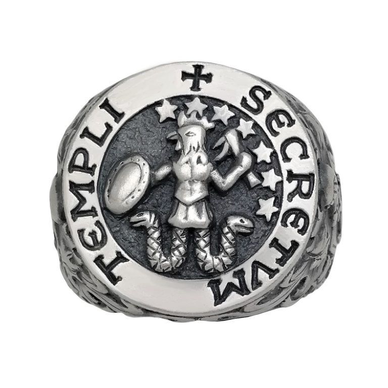 Sigil of Abraxas Sterling Silver 925, Knights Templar Men's ring ...