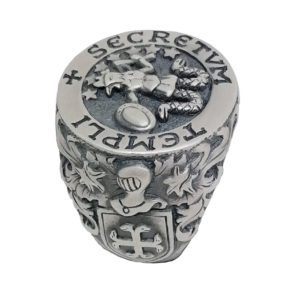 Sigil of Abraxas Sterling Silver 925, Knights Templar Men's ring ...