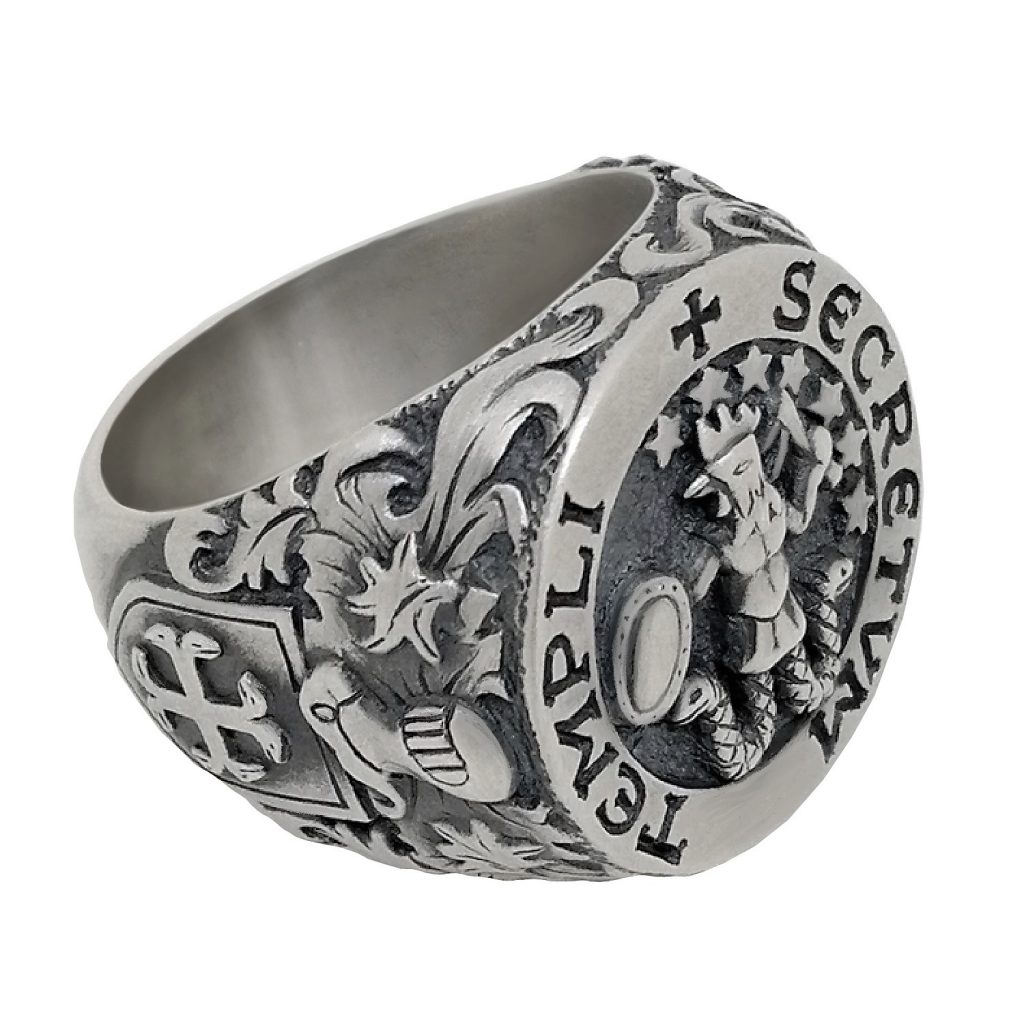 Sigil of Abraxas Sterling Silver 925, Knights Templar Men's ring ...