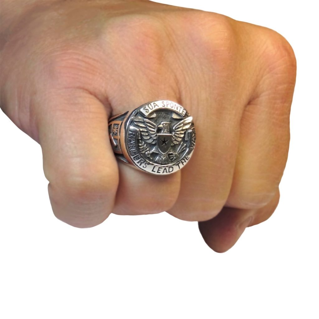 HANDCRAFTED STERLING SILVER 925 CUSTOM MADE ARMY RANGERS "75TH RANGER ...