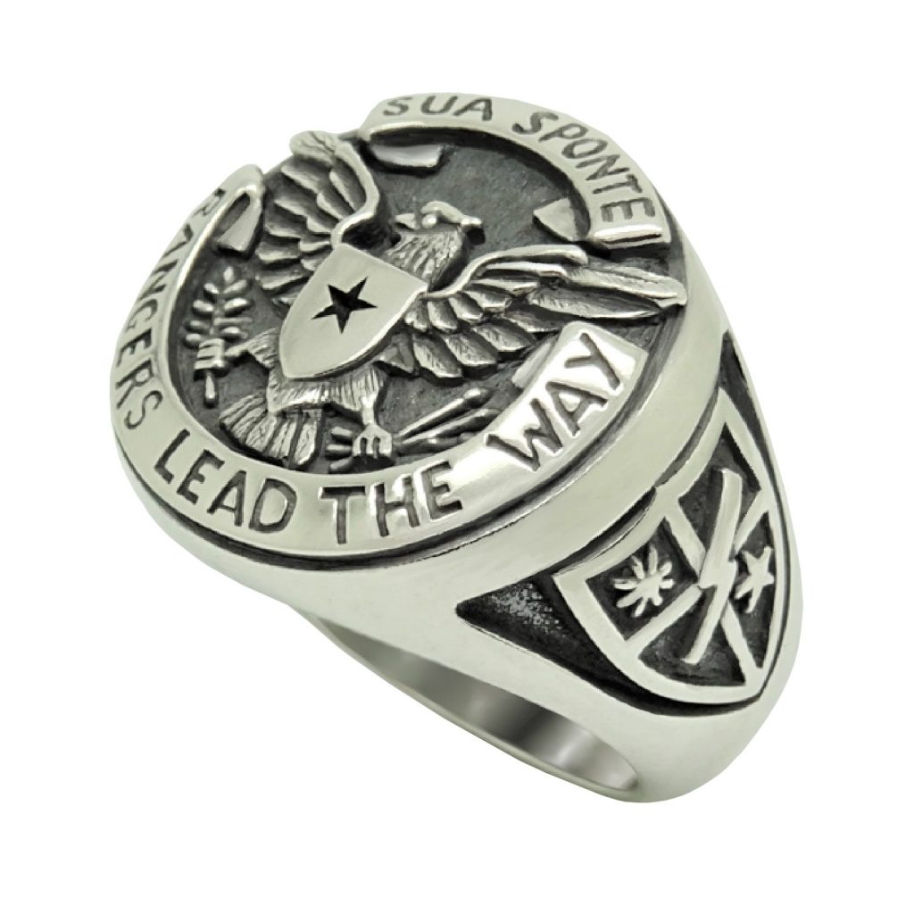 HANDCRAFTED STERLING SILVER 925 CUSTOM MADE ARMY RANGERS "75TH RANGER ...