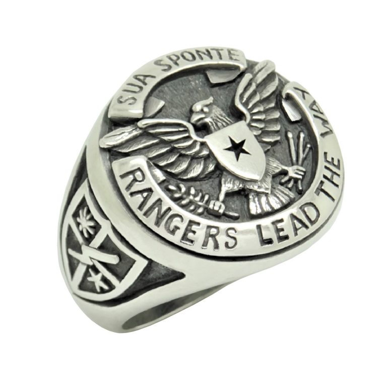 HANDCRAFTED STERLING SILVER 925 CUSTOM MADE ARMY RANGERS "75TH RANGER ...