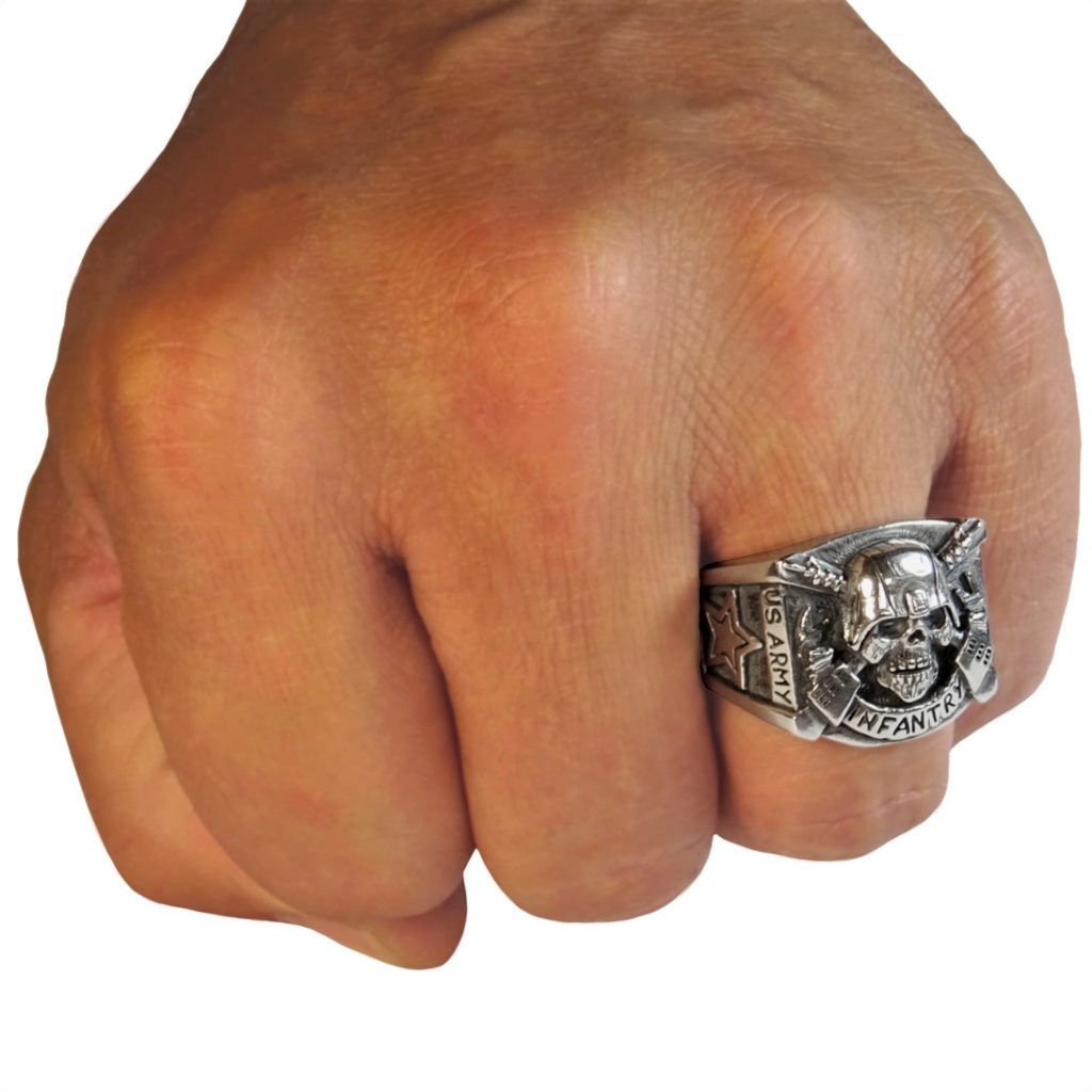 US ARMY STERLING SILVER 925 SPECIAL FORCES CUSTOM MADE "INFANTRY ...